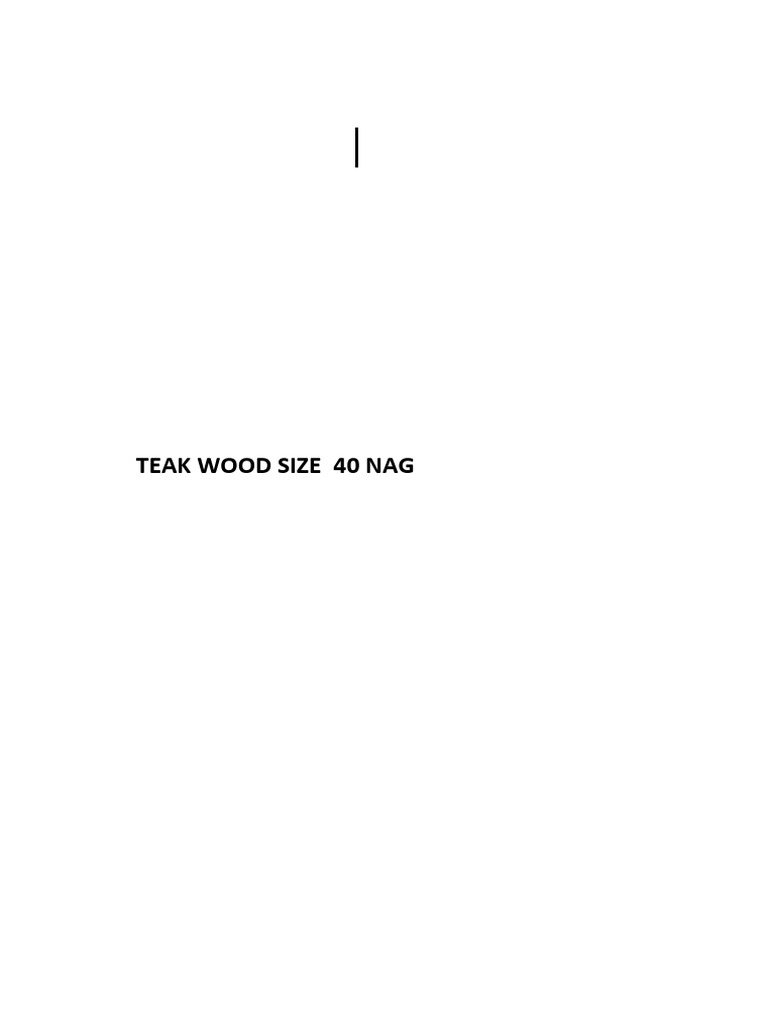 Teak Wood Size 40 Nag | PDF