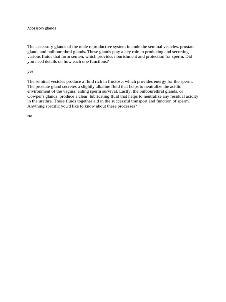 Accessory Glands | PDF