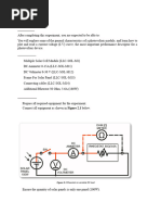 Voc, VMP, Isc and Imp | PDF