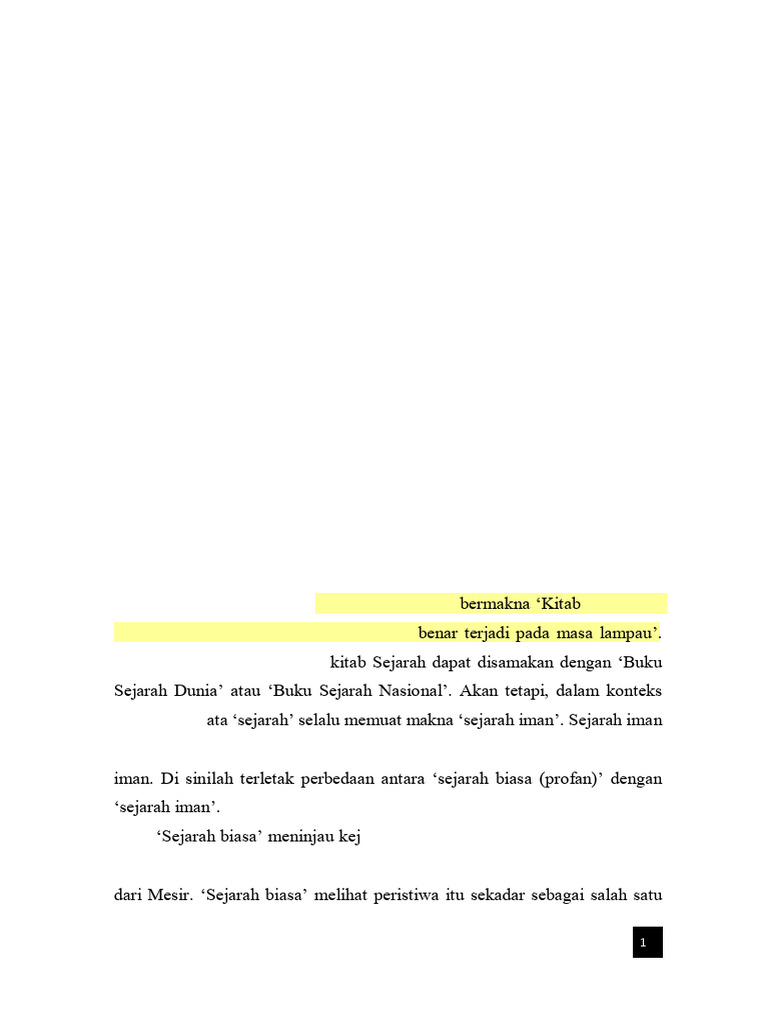 Pemahaman Kitab-Kitab Sejarah | PDF