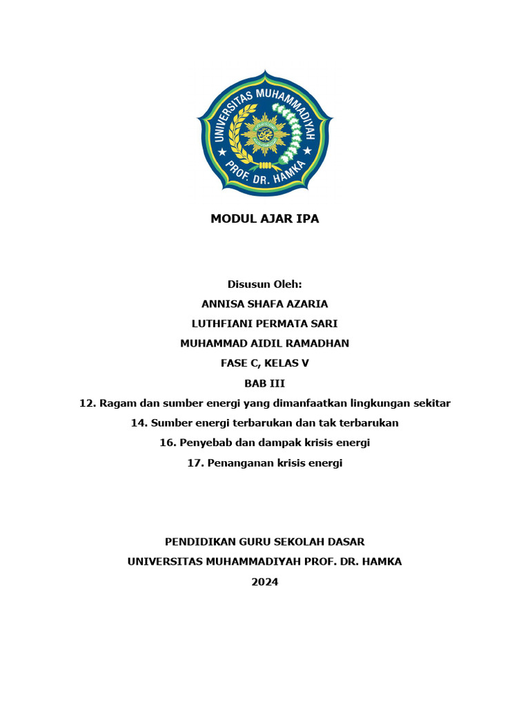 3e - Ipa - Modul - Kelas - 5 - Bab 3 | PDF