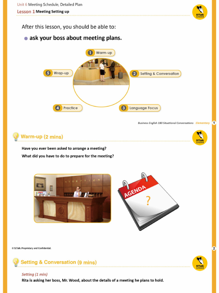 51talk Business English Level 4 Unit 6 Lesson 1 | PDF