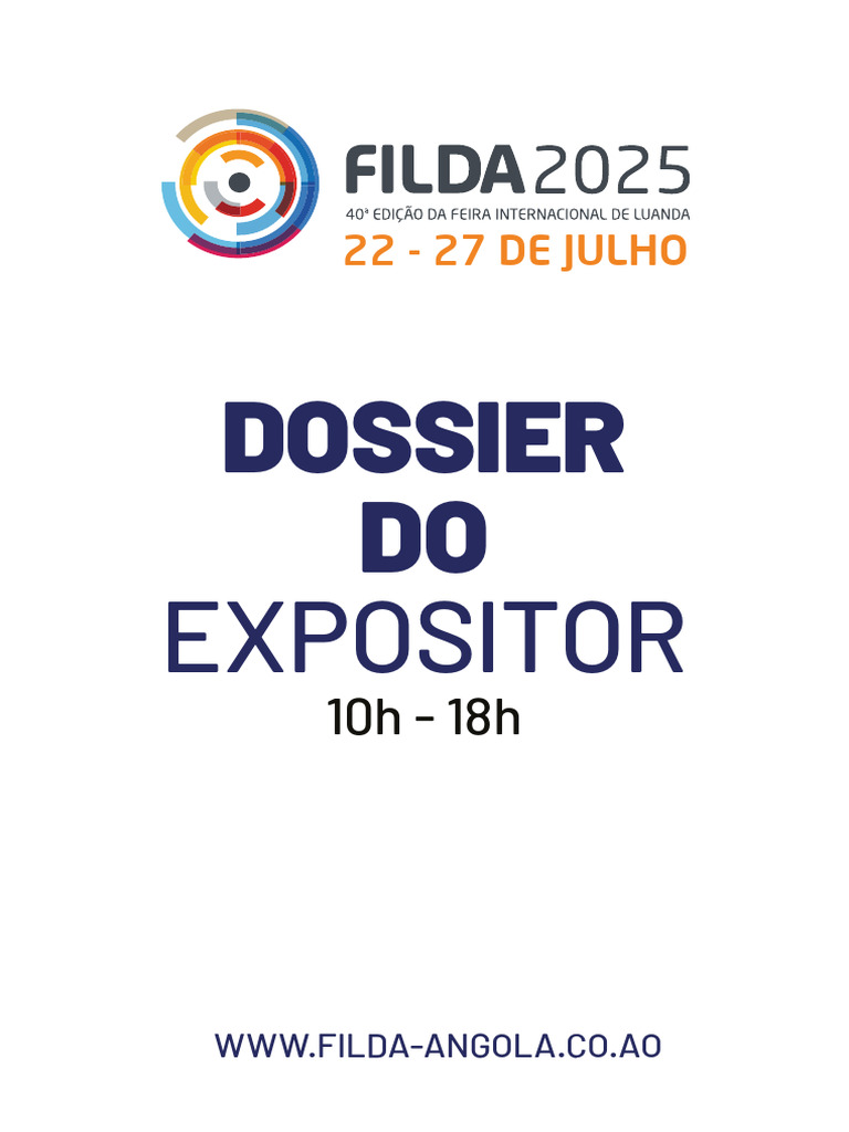 FILDA 2025 - Dossier - Expositor - Filda - 2025 - v13 | PDF | Angola | Setor terciário da economia