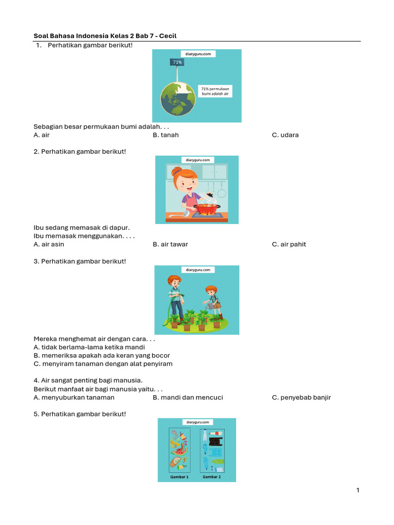 Soal Bahasa Indonesia Bab 8 - Cecil | PDF