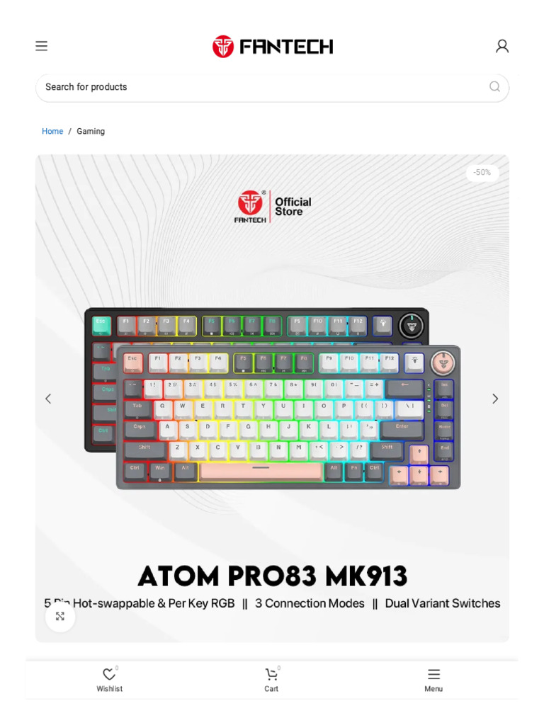 Fantech Atom Pro Series Keyboards | PDF | Computer Keyboard | Text