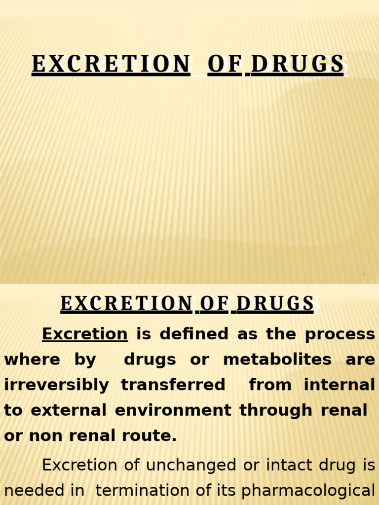 3.excretion of Drugs | PDF | Kidney