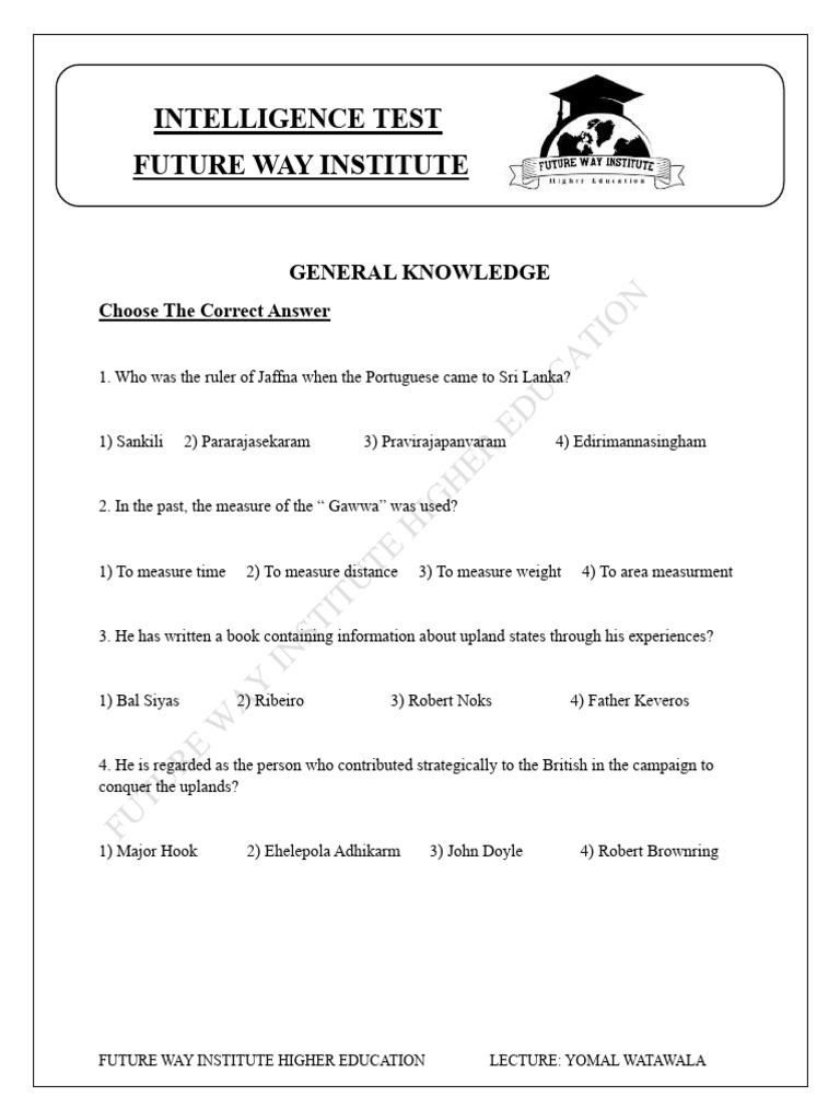 GK Paper 3 English Medium | PDF