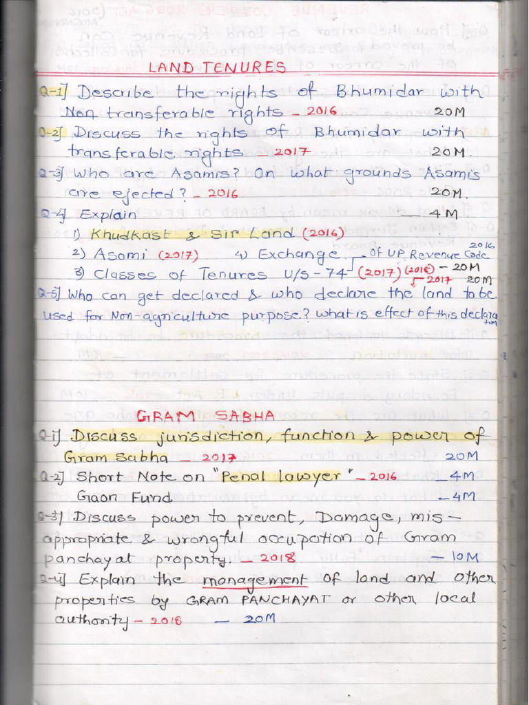 Land Law Notes | PDF