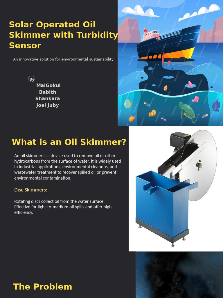 Solar Oil Skimmer with Turbidity Sensor | PDF | Water | Water Quality