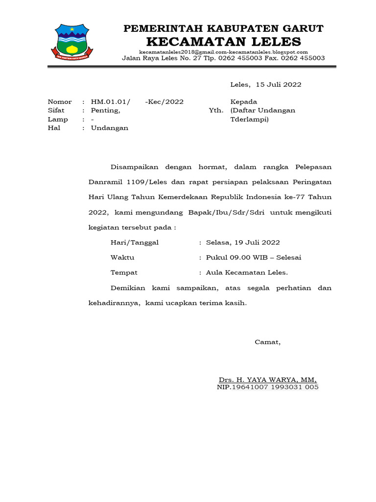 UNDANGAN PELEPASAN DANRAMIL | PDF