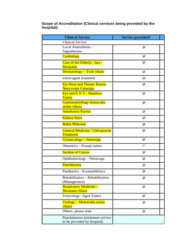 Main Scope of Accreditation | PDF