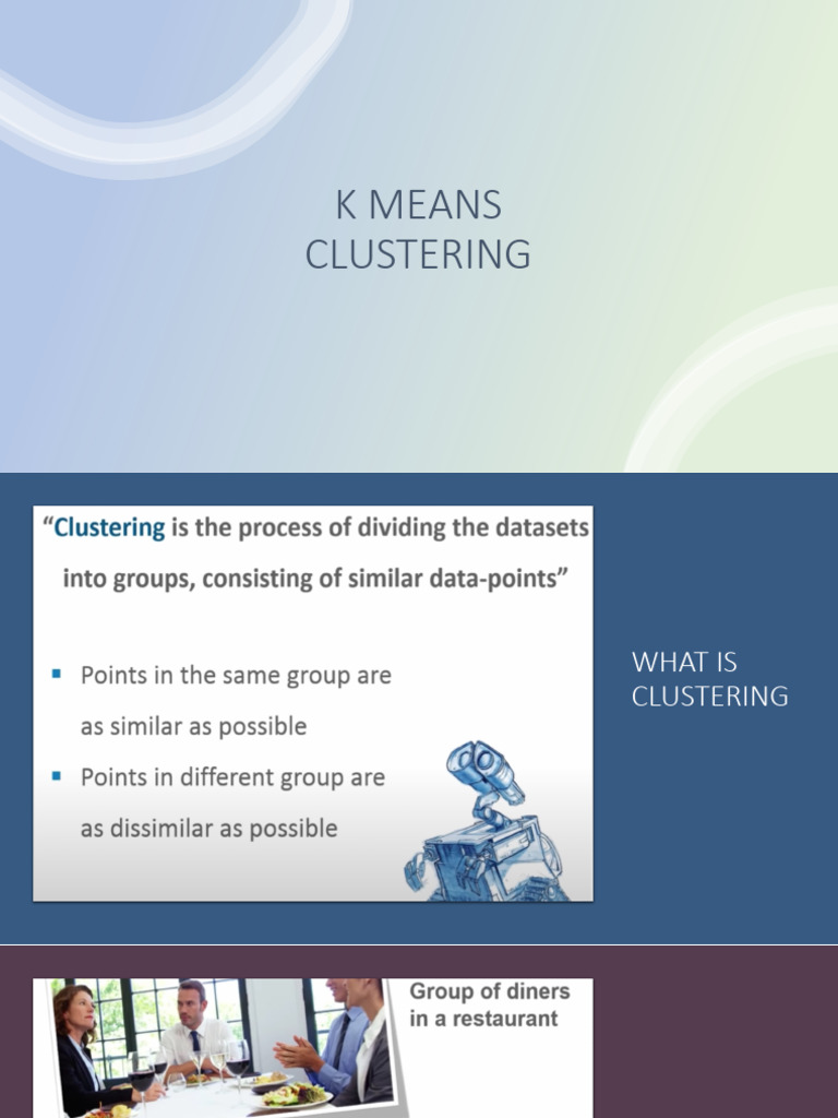 K Means Clustering Explained | PDF
