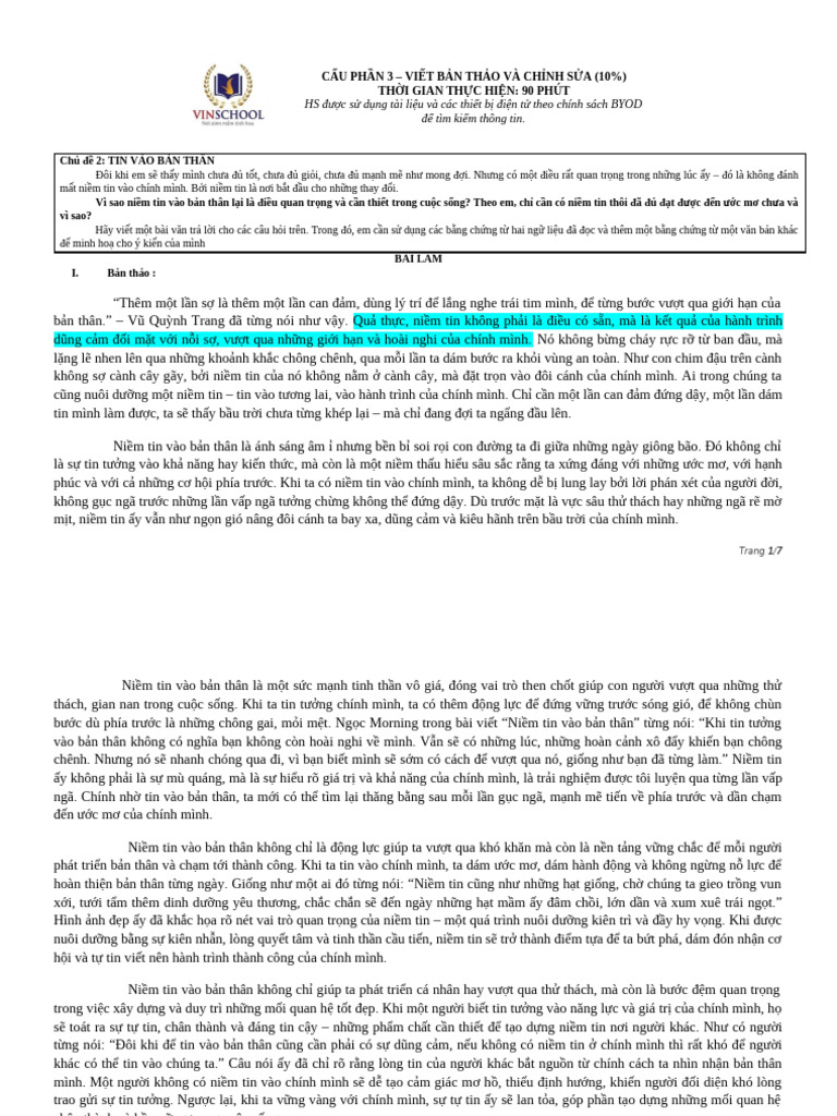 NV8_CD2.-Tin-vào-bản-thân (1) | PDF