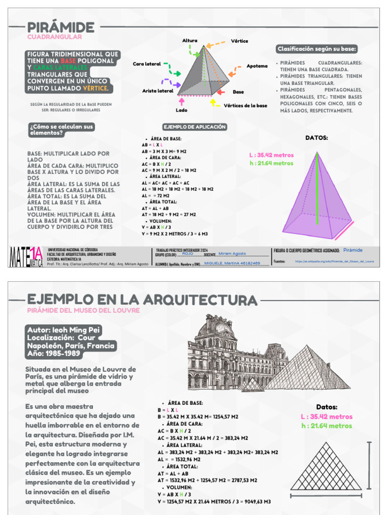 Lamina Matematica | PDF | Triángulo | Formas geométricas