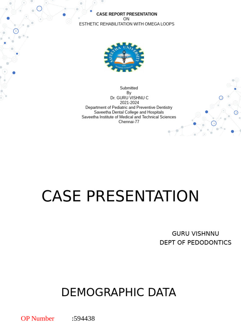 Esthetic Rehabilitation With Omega Loops - A One Year Followup | PDF ...