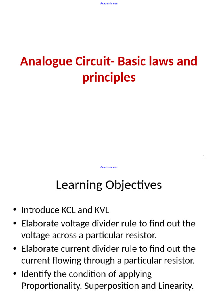 Handout 2 Fundamental Principles | PDF | Series And Parallel Circuits ...