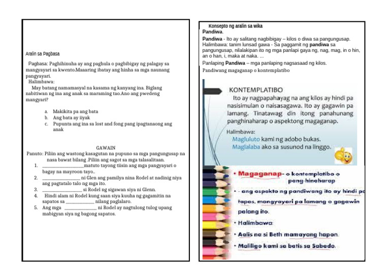 Lesson 13 Fil 4 Cn-Pandikit | PDF