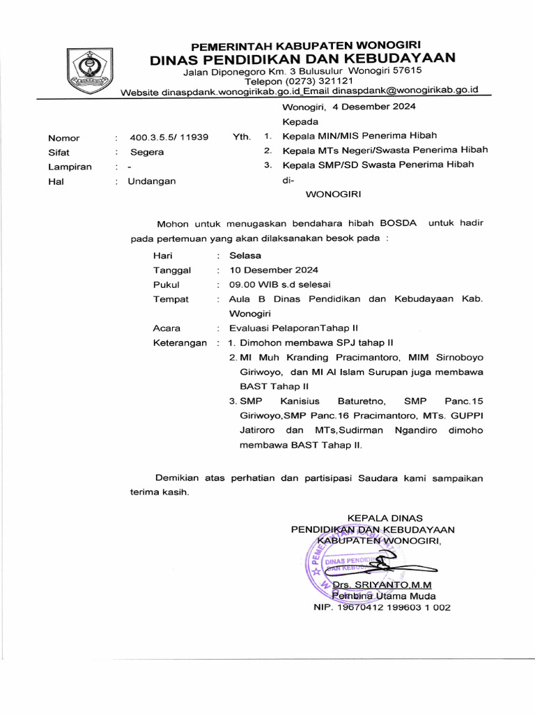 Evaluassi Pencairan Bosda | PDF