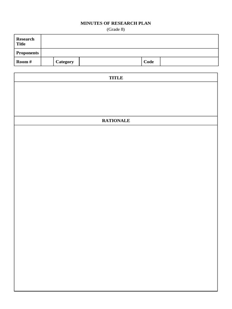 Research Plan Defense Minutes | PDF