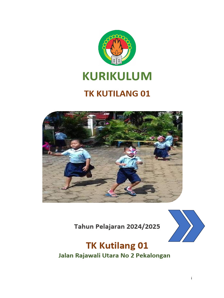 Kurikulum TK KUTILANG 1 2024 - 2025 | PDF