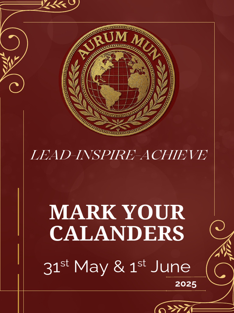 Aurum MUN'25 Brochure 1 | PDF | Global Politics | International Relations