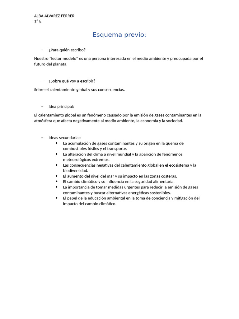 Esquema Previo | PDF