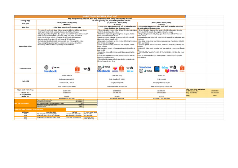 Vboss - XLSX - Campaign Road Map | PDF