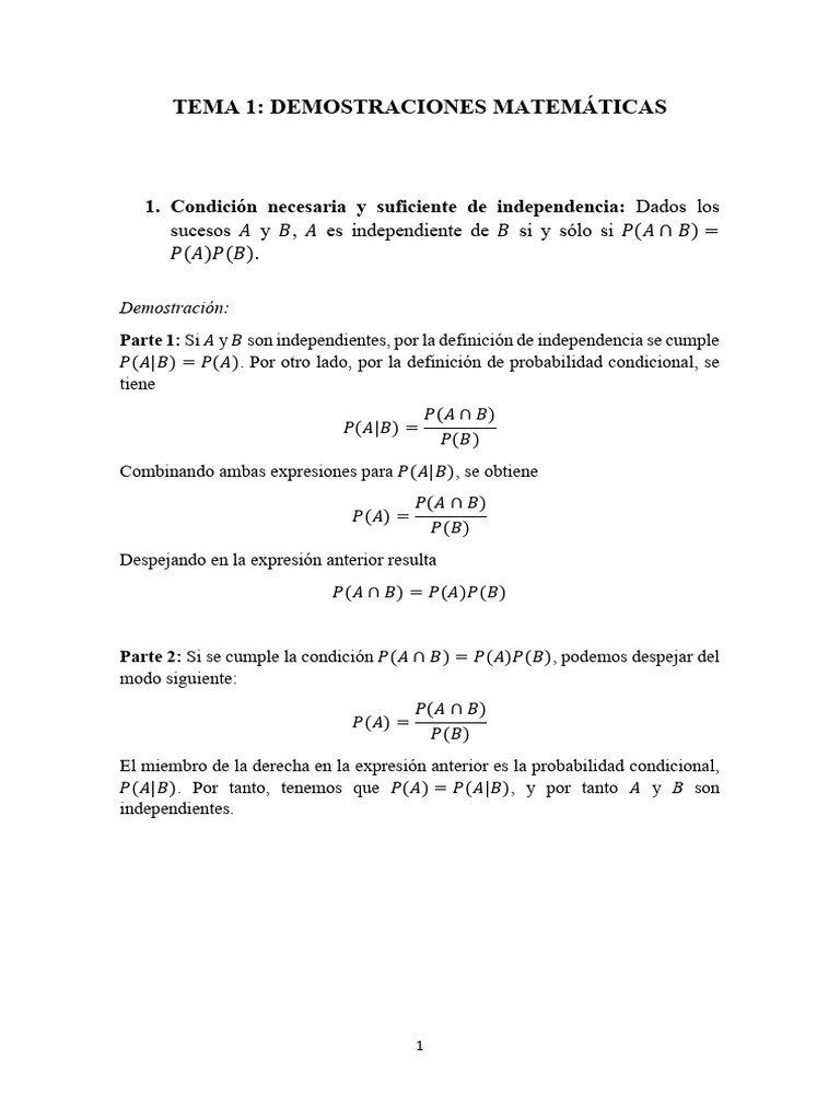 Demostraciones Matemáticas y Teoremas Clave | PDF | Intervalo de ...