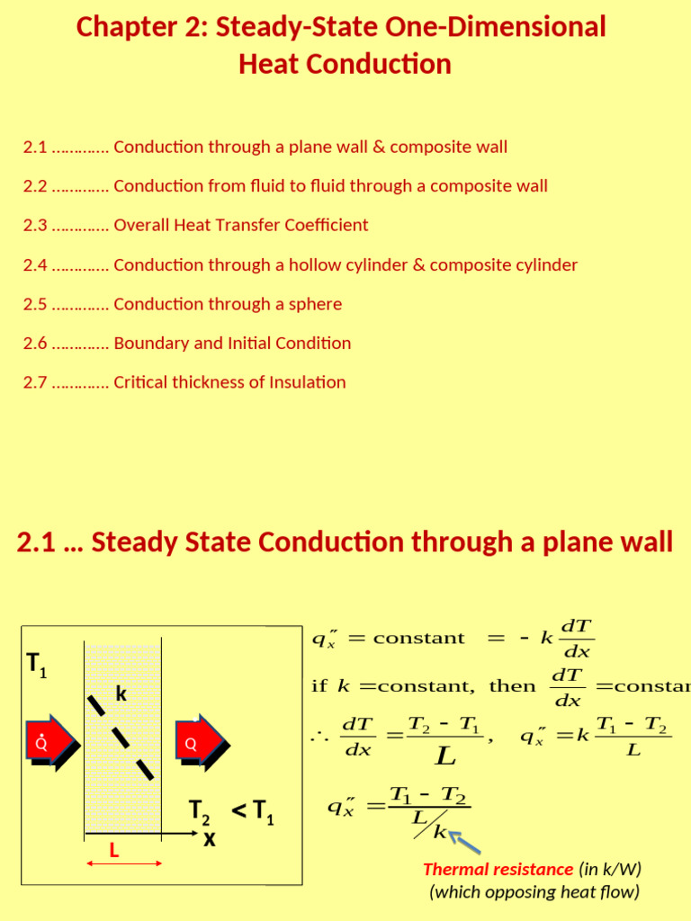 Lecture 3 - Chapter 2 1 Dimensional Steady State Heat Transfer | PDF ...