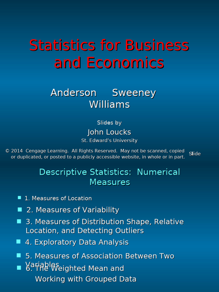 Numerical Measures New | PDF | Skewness | Variance
