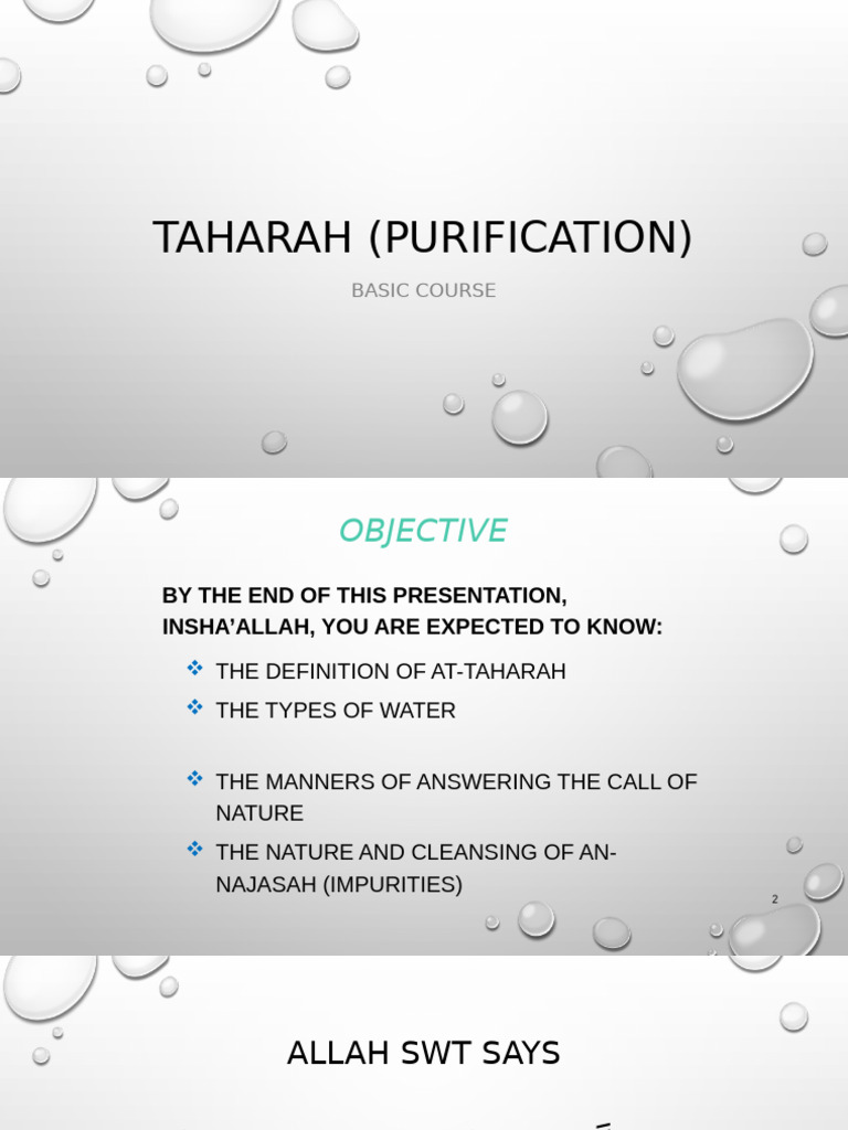 TAhaRAh (Purification) Final | PDF | Water