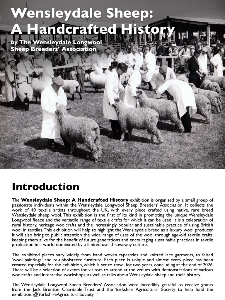 Wensleydale Sheep Exhibition Press Kit | PDF | Sheep | Wool