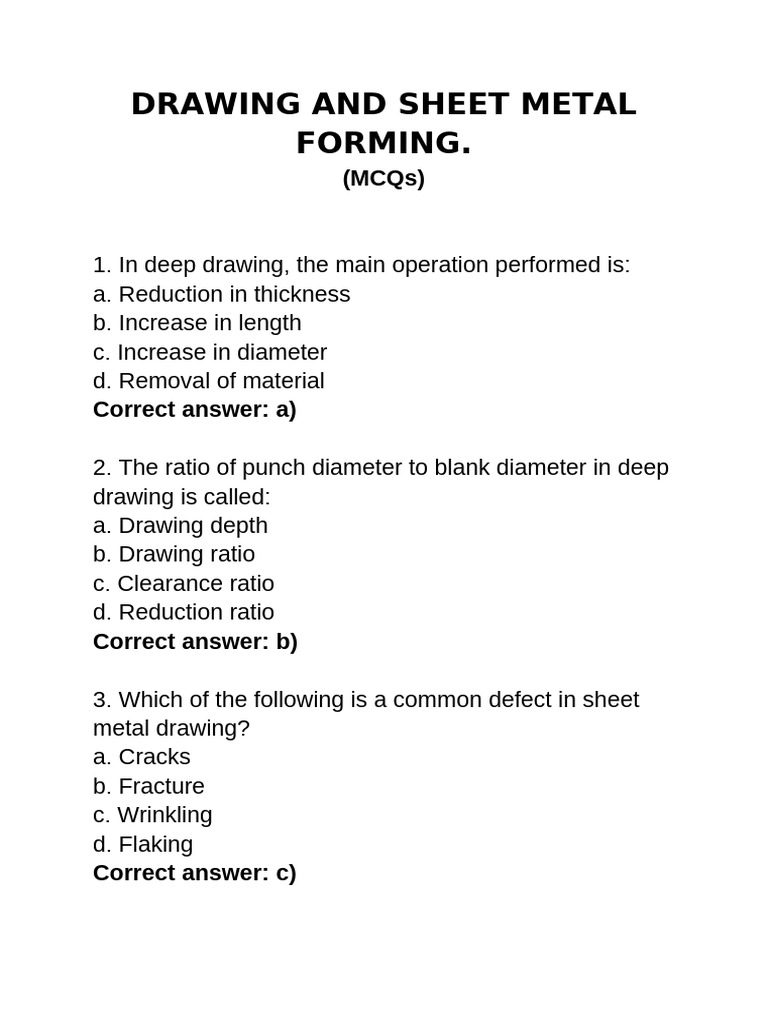 22-21me020-Drawing and Sheet Metal Forming | PDF