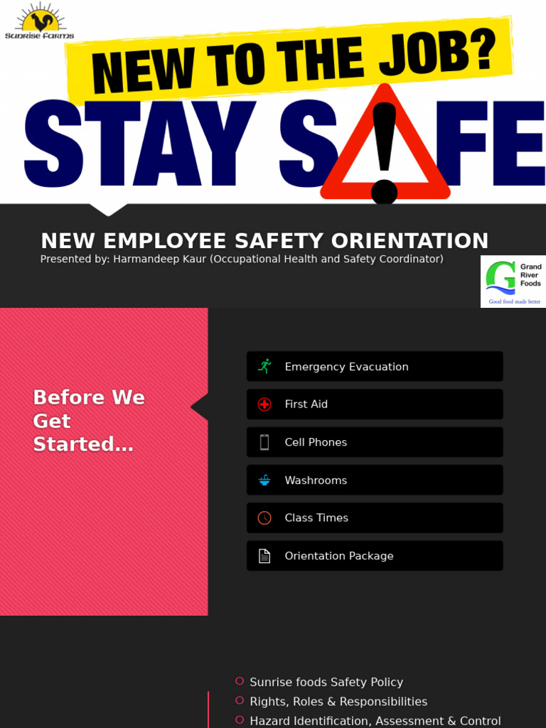New Employee Safety Orientation Guide | PDF | Occupational Safety And ...