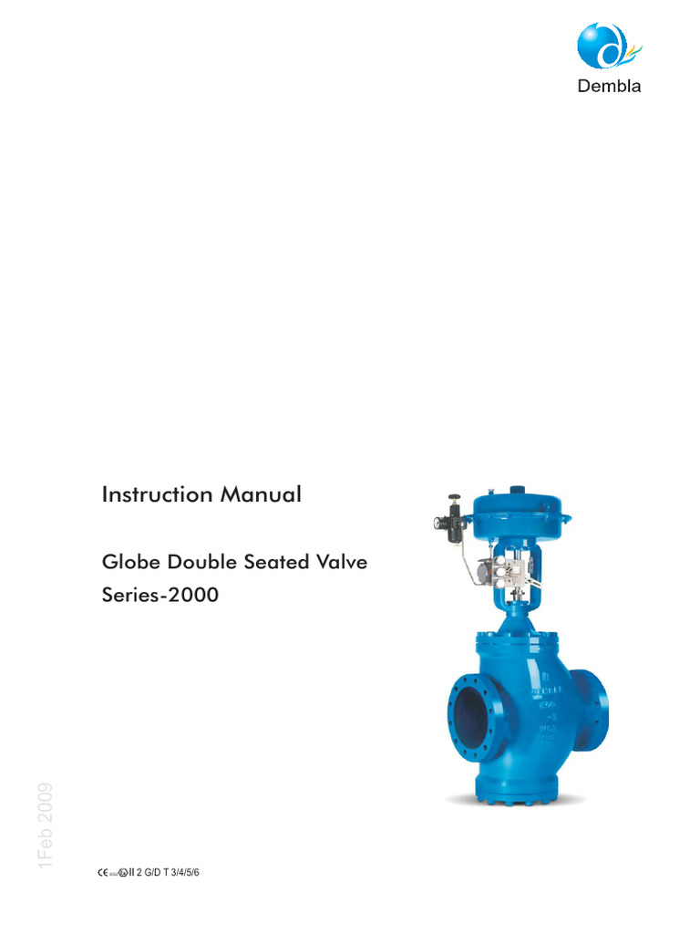 2000 Double Seated Globe Control Valve | PDF | Valve | Electrical Connector