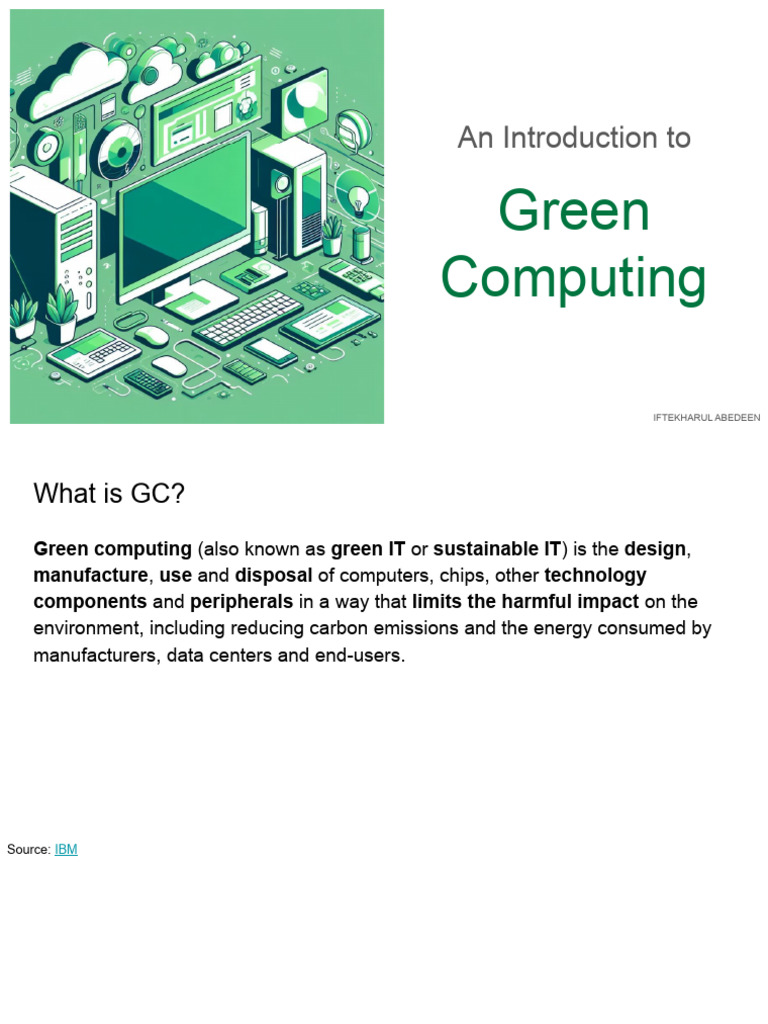 Intro to Green Computing | PDF