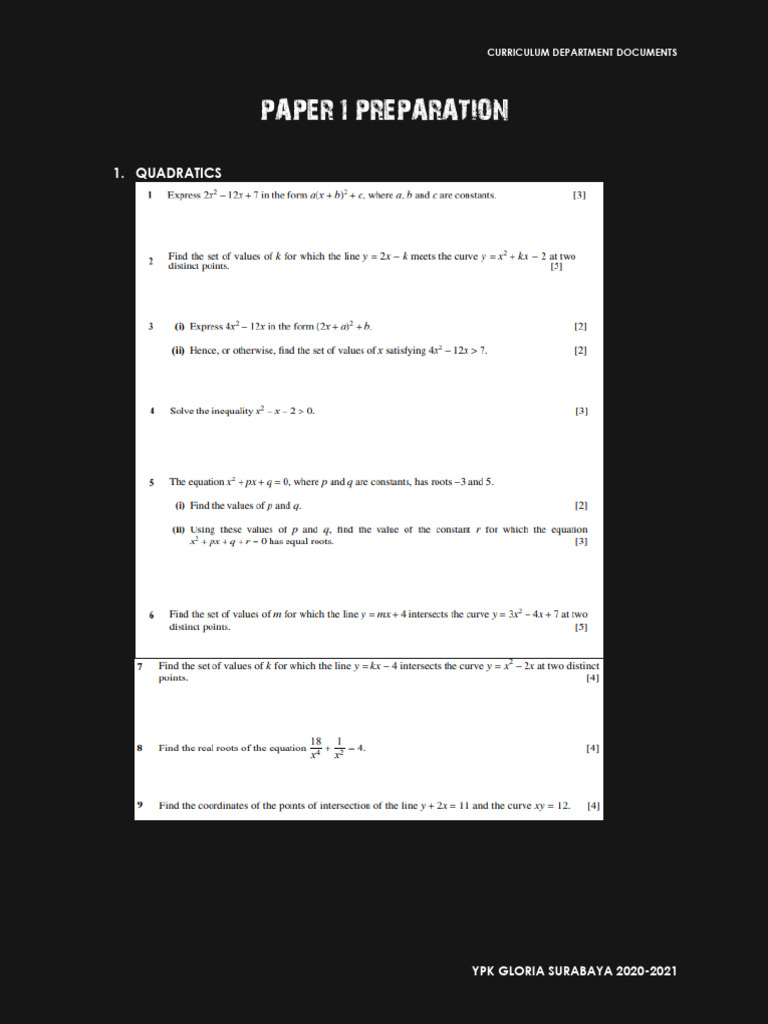 PAPER 1 PREPARATION | PDF
