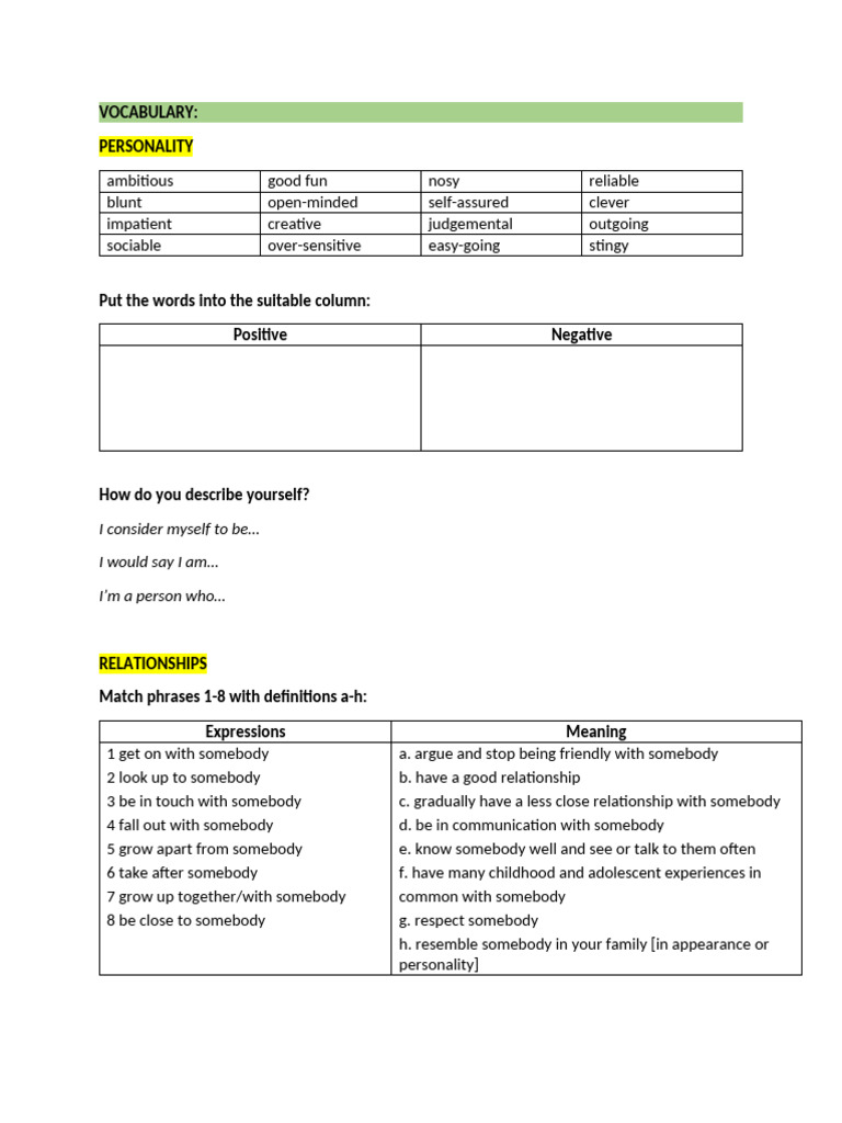 Personality & Relationship | PDF | Psychology | Social Psychology
