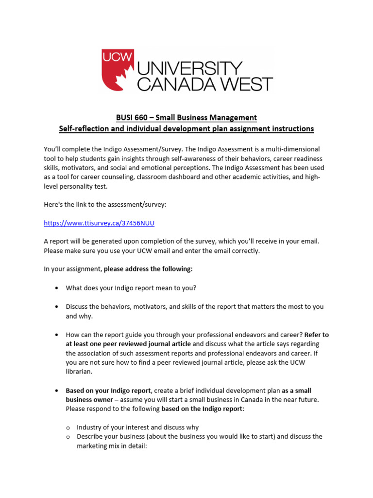 Development Plan Assignment Instructions | PDF | Human Communication ...