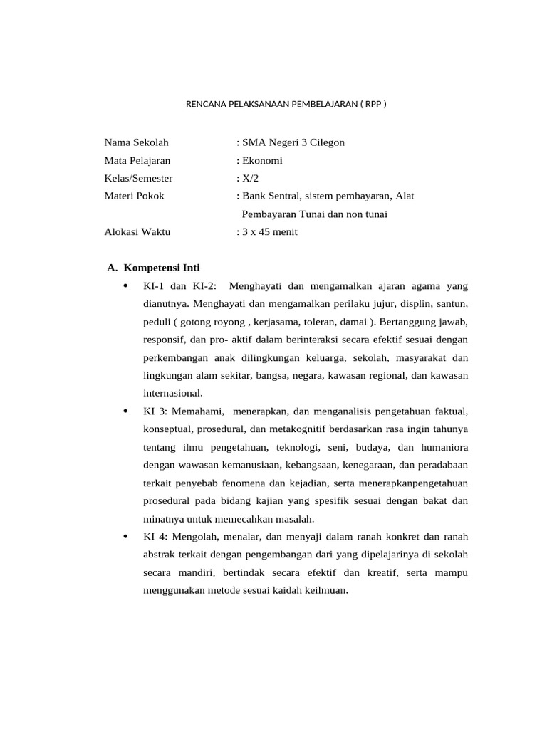 RPP 1 PBL | PDF