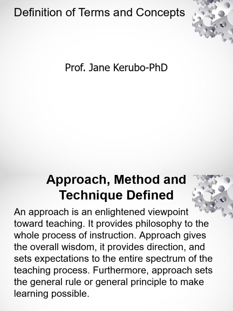 Defintion of terms and Concepts | PDF | Teaching Method | Learning