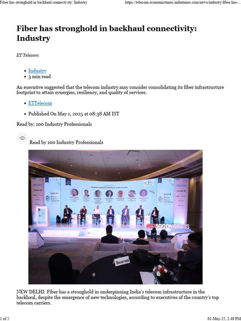 Fiber has stronghold in backhaul connectivity | PDF | Computer ...