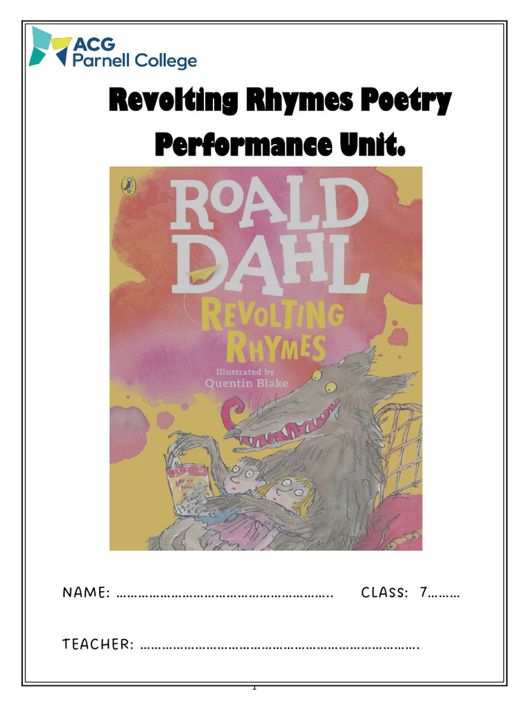 Revolting Rhymes Poetry Performance Guide | PDF | Poetry | Psychology