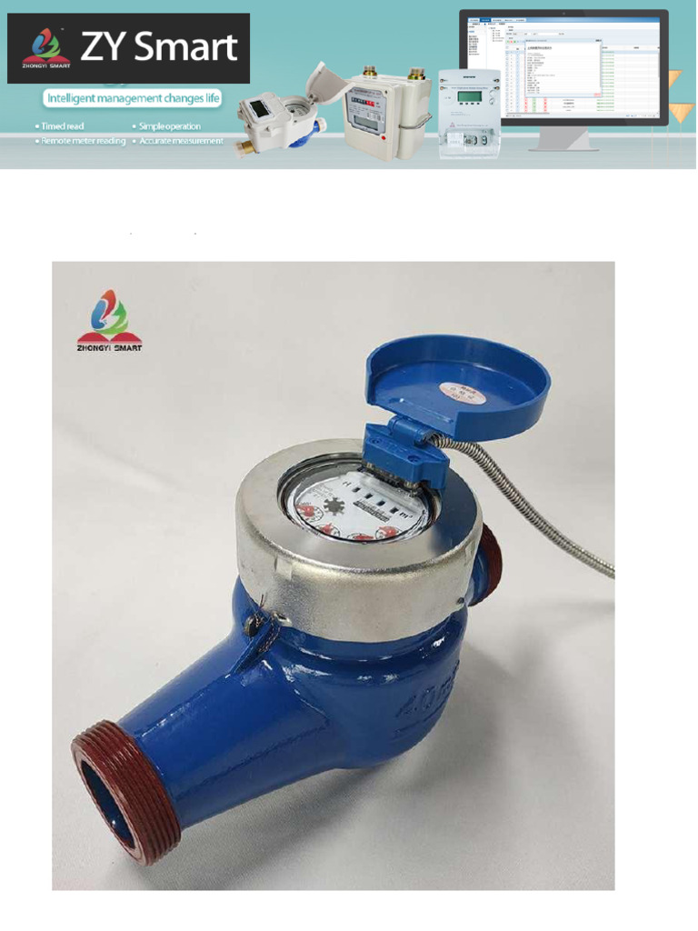 ZY Smart Water Meter Photoelectric RS485 Modbus | PDF