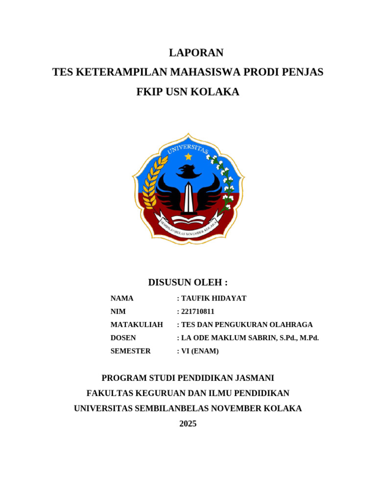 Laporan Taufik Hidayat | PDF