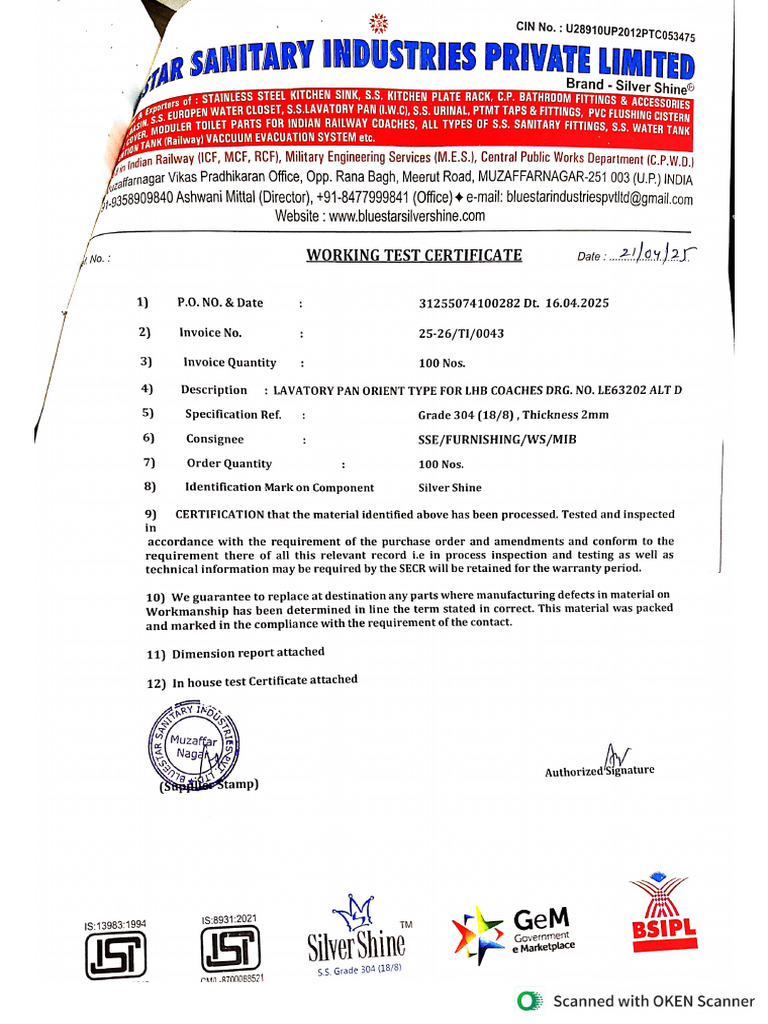 Lavatory Pan Document - 4 | PDF