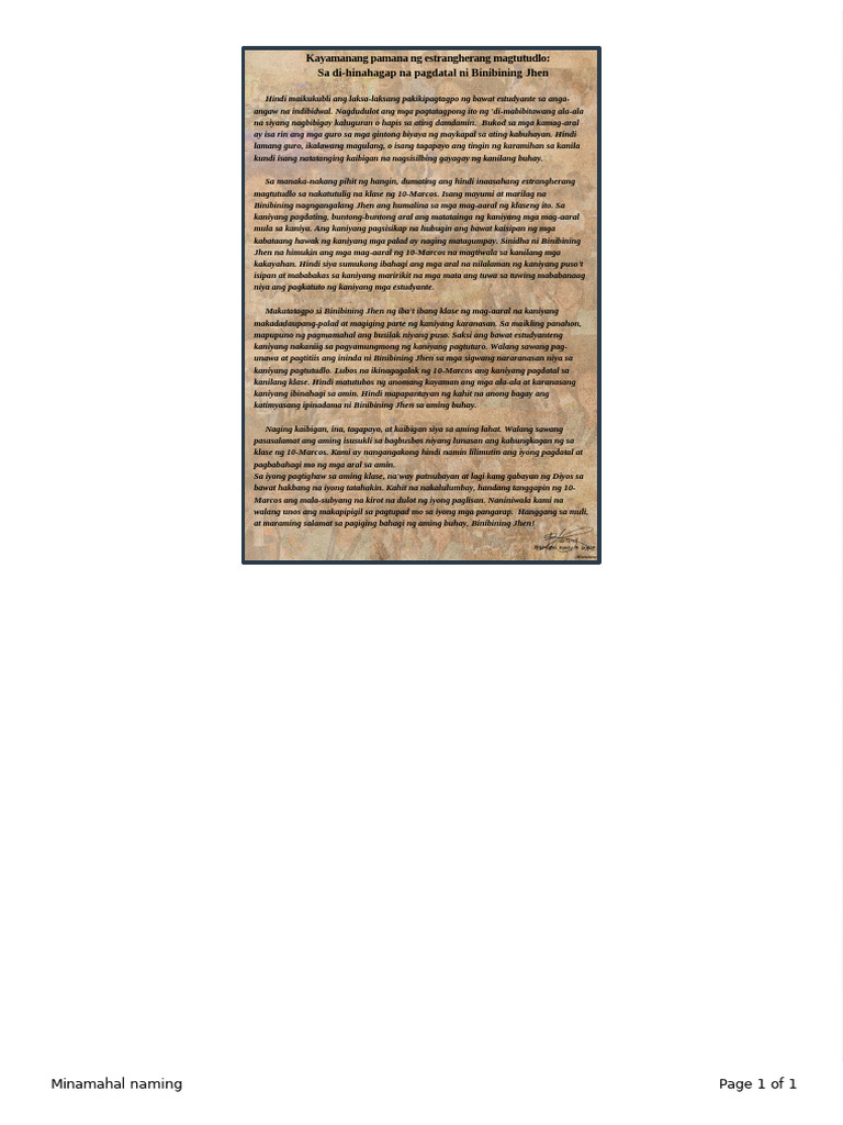 Minamahal Naming - 20240509 - 133823 - 0000 | PDF