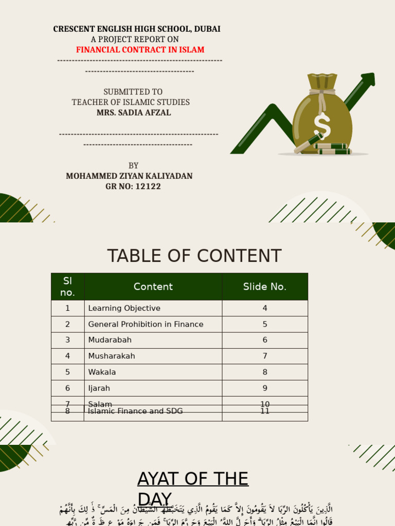 Islamic Financial Contracts Overview | PDF | Islamic Banking And ...