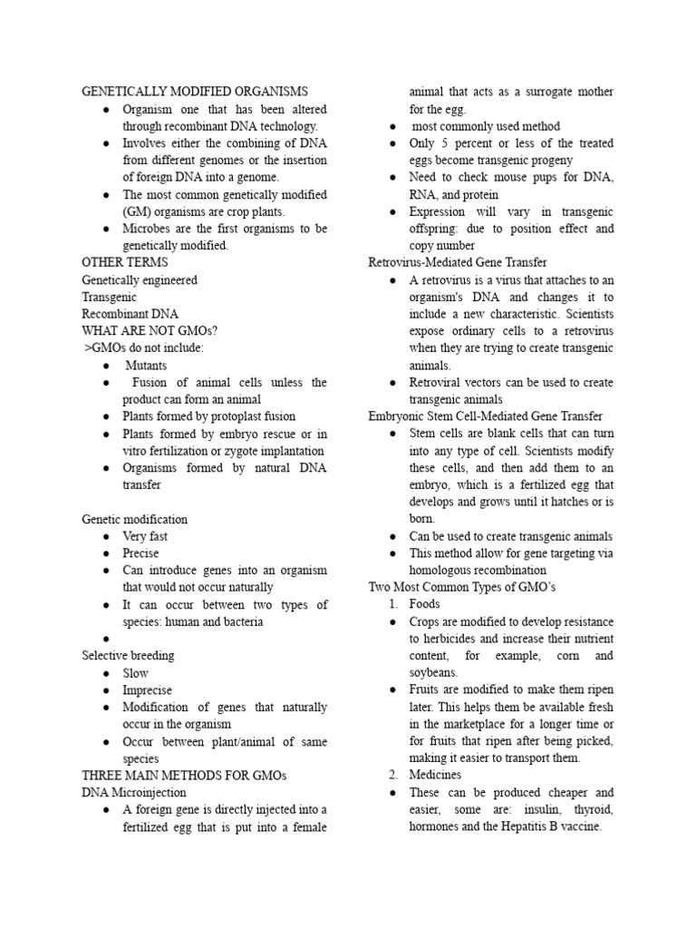 STS Semi Finals Reviewer | PDF | Genetically Modified Organism | Soybean
