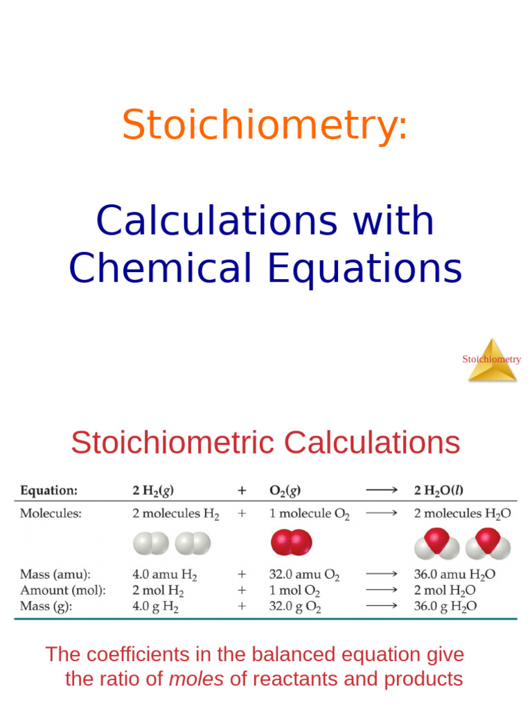 Stoichiometric Ratios in Chemical Reactions | PDF | Stoichiometry ...